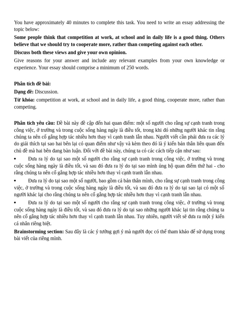Ielts Cam 19 Test 1 Writing Task 2 | PDF