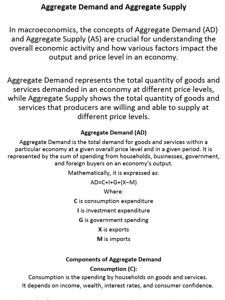 Understanding Aggregate Demand and Supply | PDF | Aggregate Demand ...