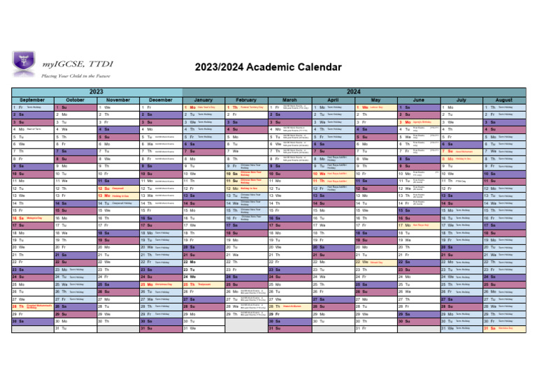 2023 - 2024 Academic Calendar | PDF | Entertainment Events | Observances