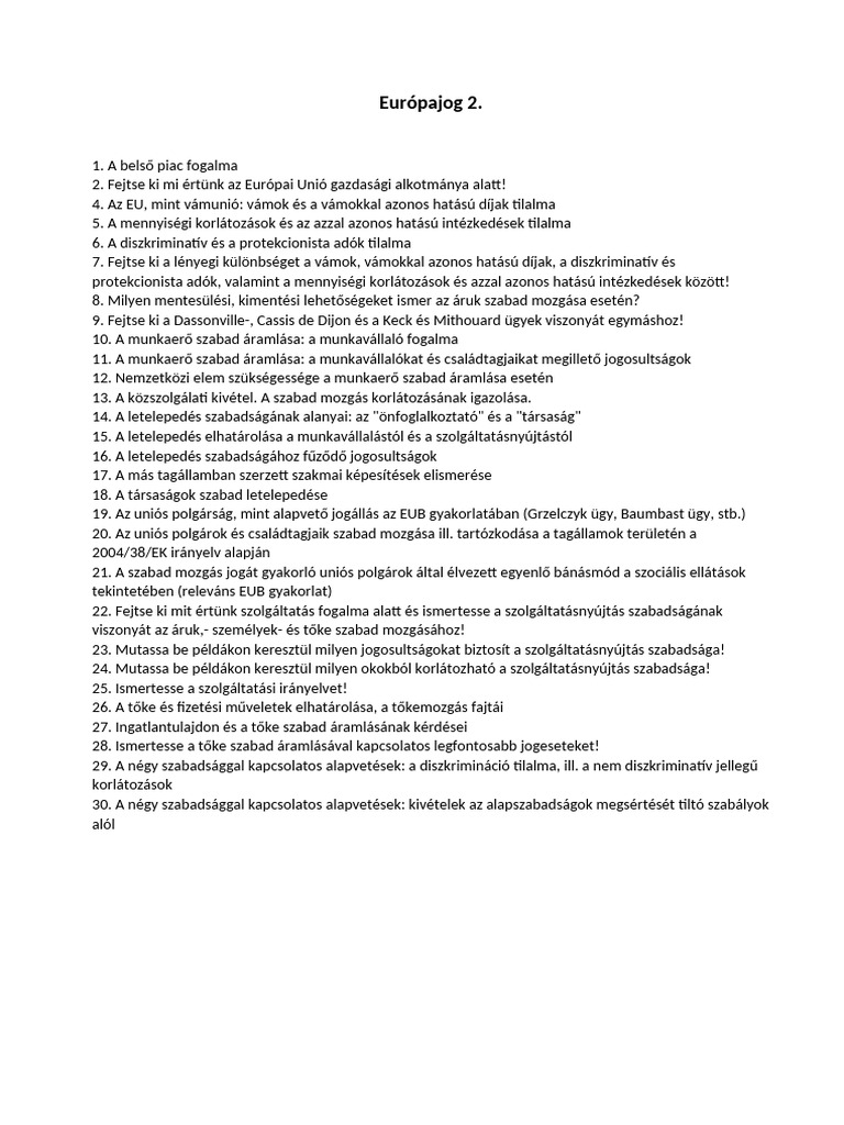 EU 2 Teljes 2021 | PDF