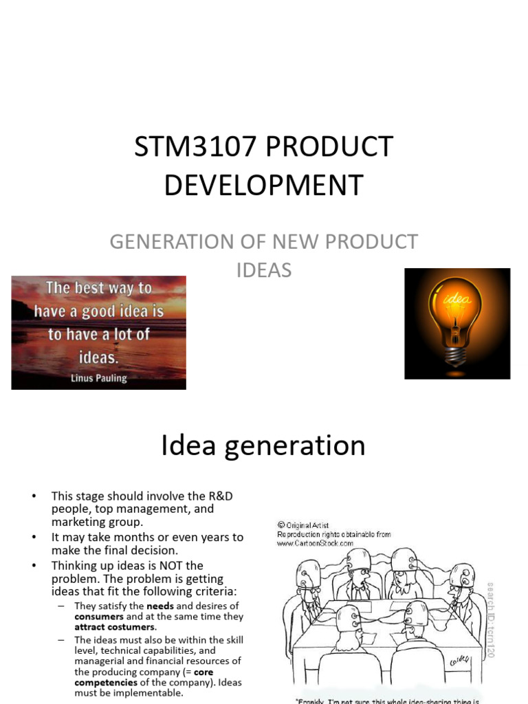Product Development Idea Generation Guide | PDF | Marketing | Science