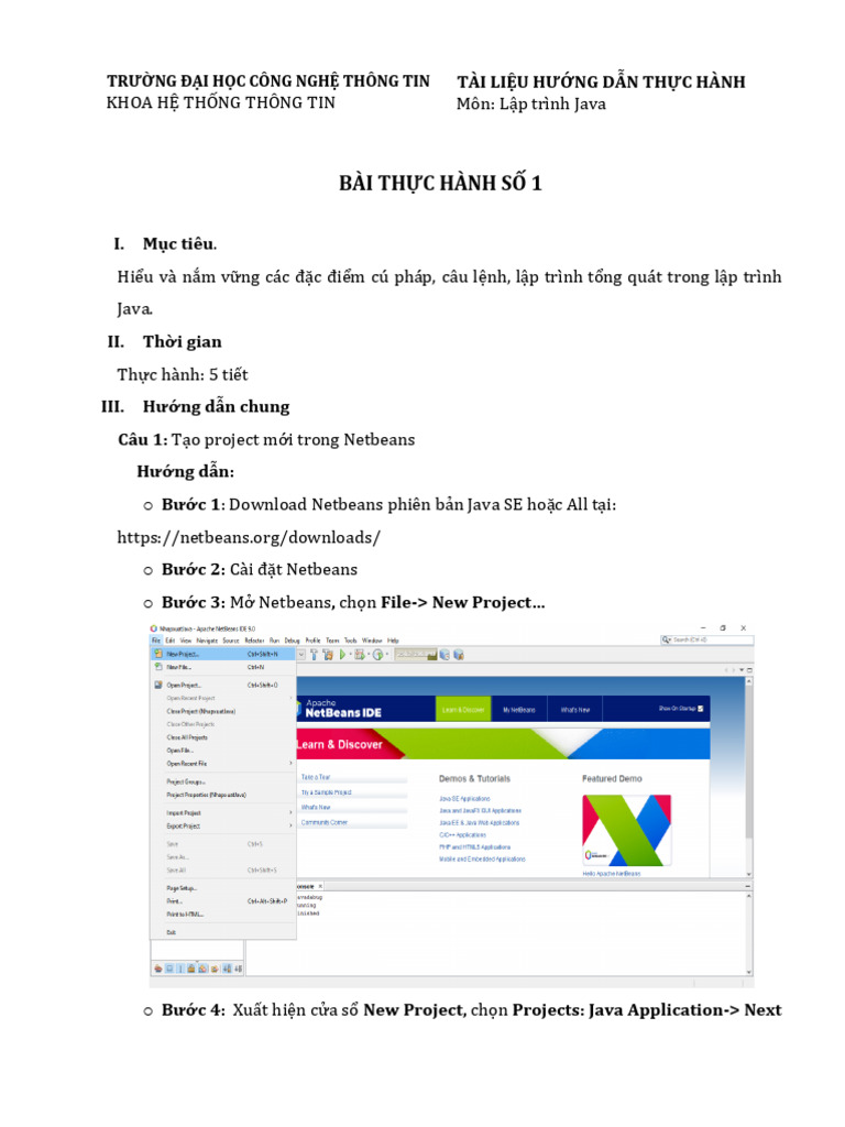Lab01 LamQuenVoiJava | PDF