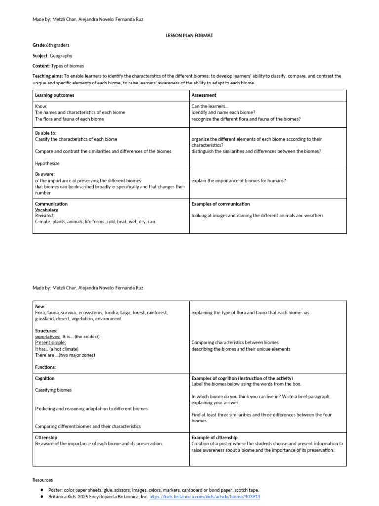 LESSON PLAN FORMAT_CLIL | PDF | Learning