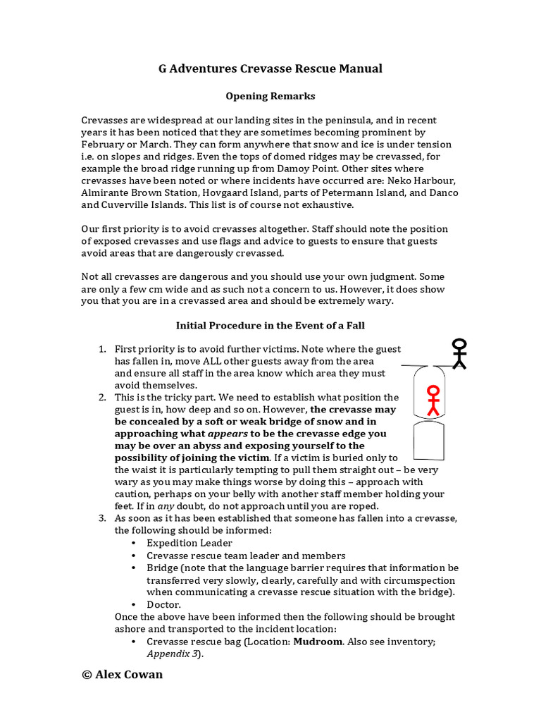 G Adventures Crevasse Rescue Protocol | PDF | Knot | Anchor