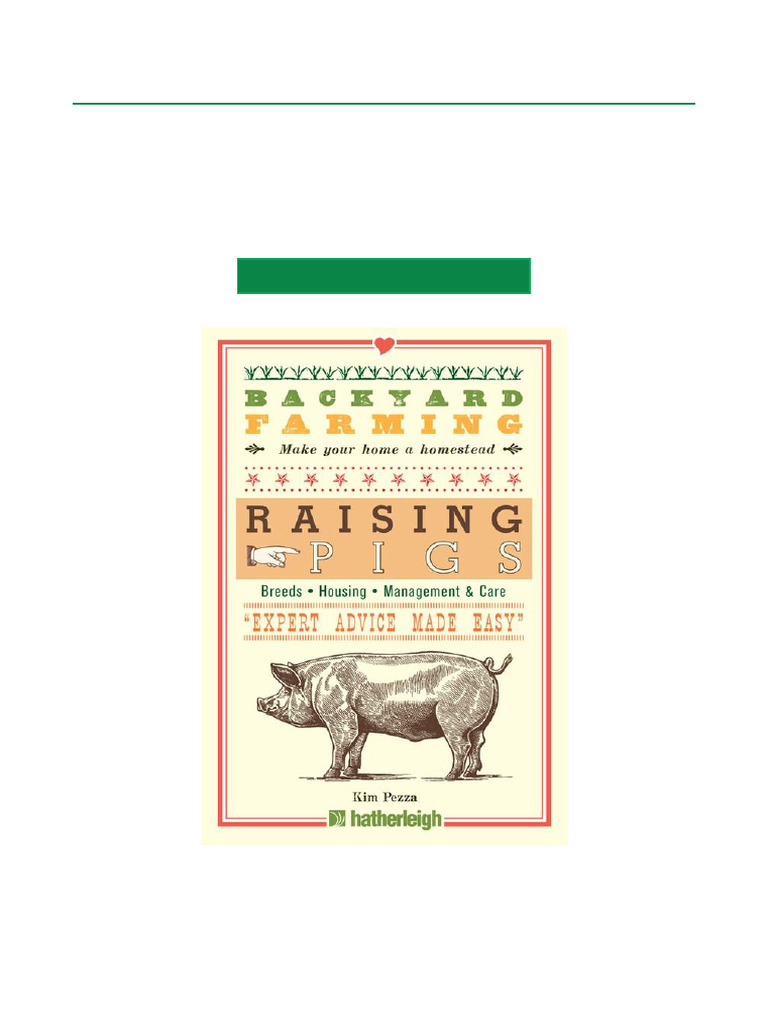 Top Ranking Backyard Farming Raising Pigs Direct Download | PDF