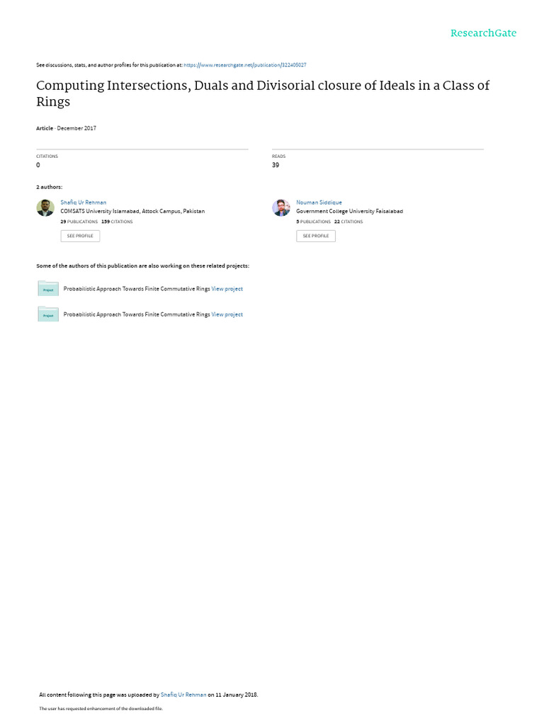 Computing Intersection Dual and Divisorial Closure of Ideals in A Class ...
