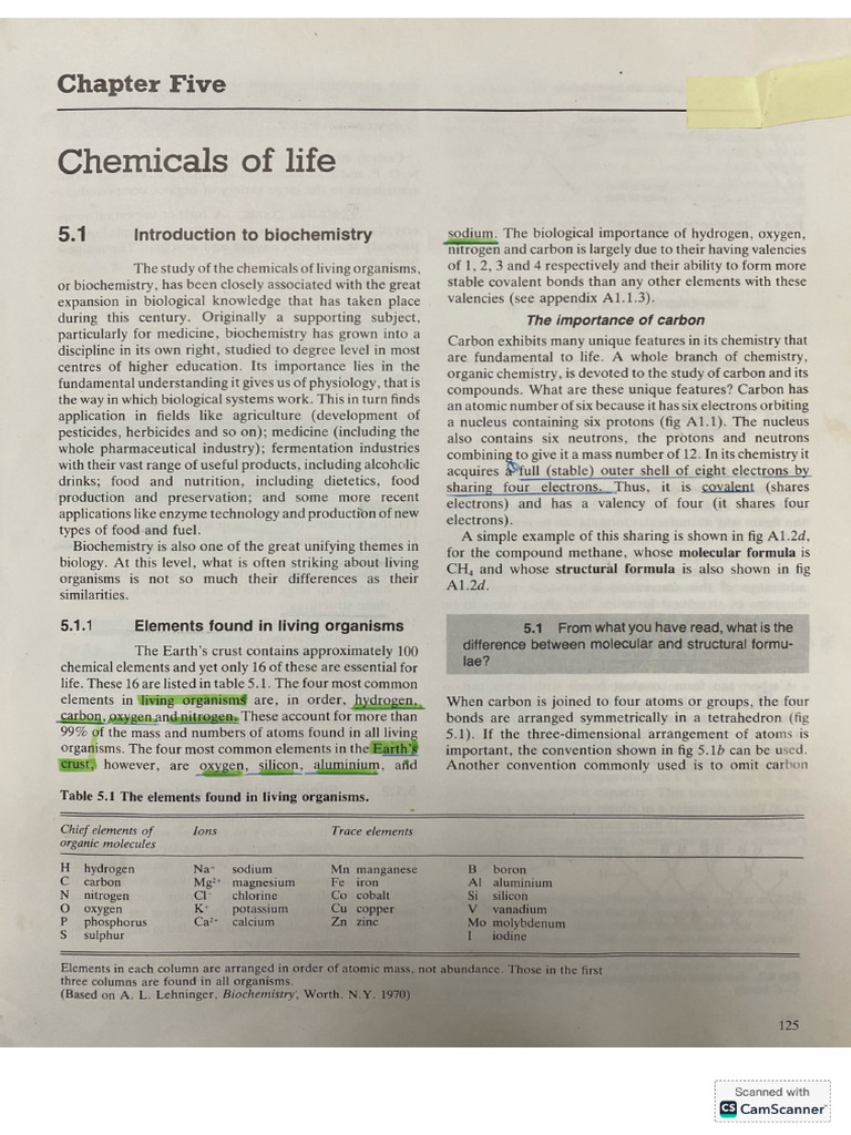 B.S. Textbook Chapter Biomolecules | PDF