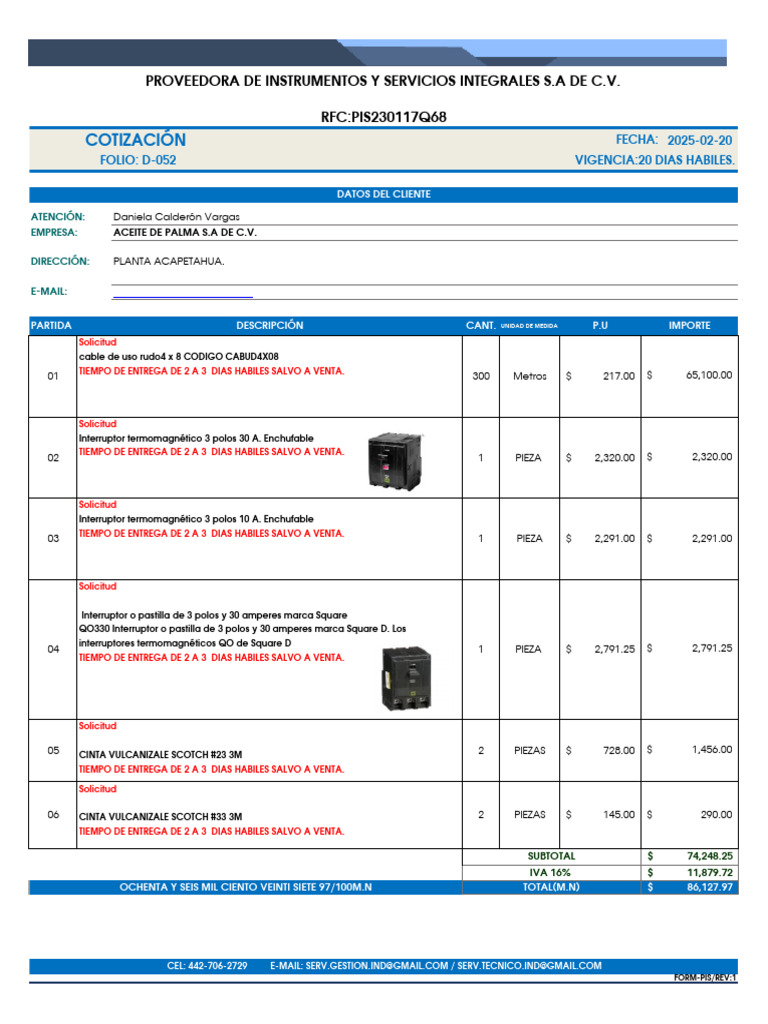 Formato de Cotización | PDF