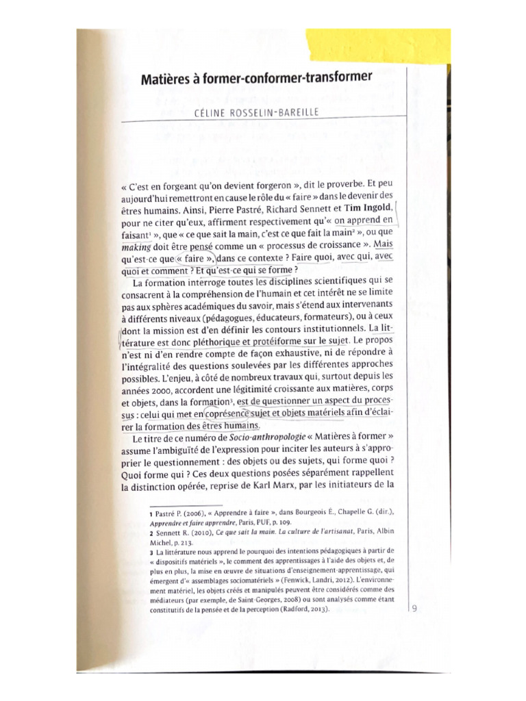 Matières À Former-Conformer-Transformer | PDF