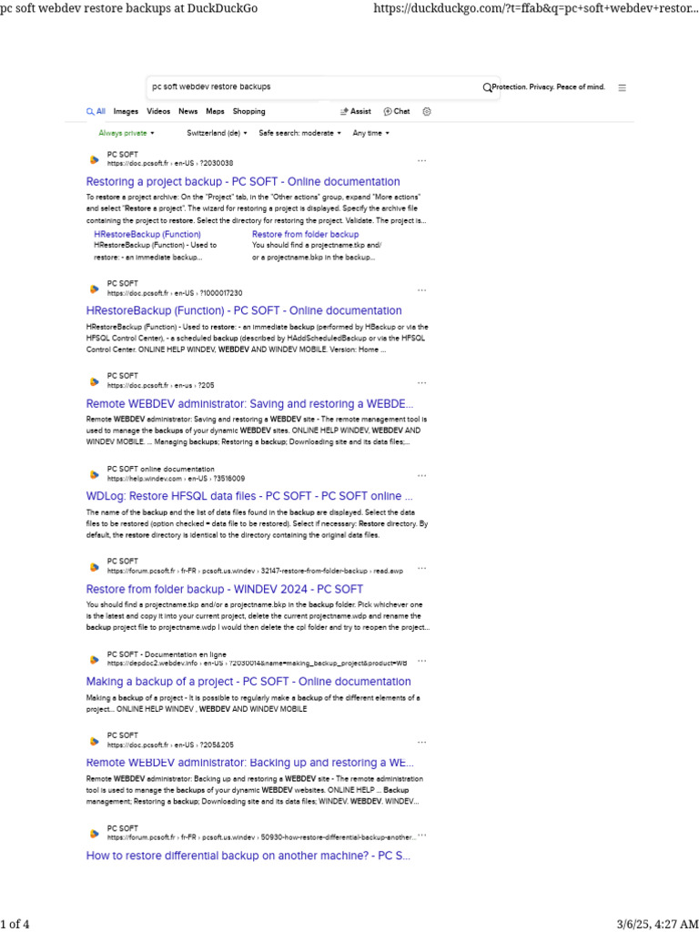 Pc Soft Webdev Restore Backups At Pdf Backup Computer File