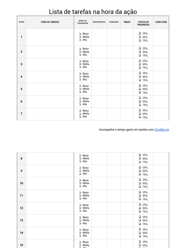 Lista de Tarefas e Priorização | PDF