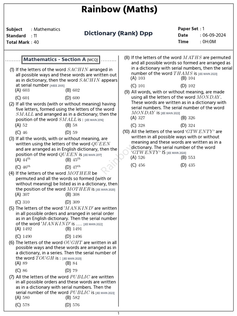 Dictionary (Rank) DPP 1725548451 | PDF | Linguistics | Lexicology