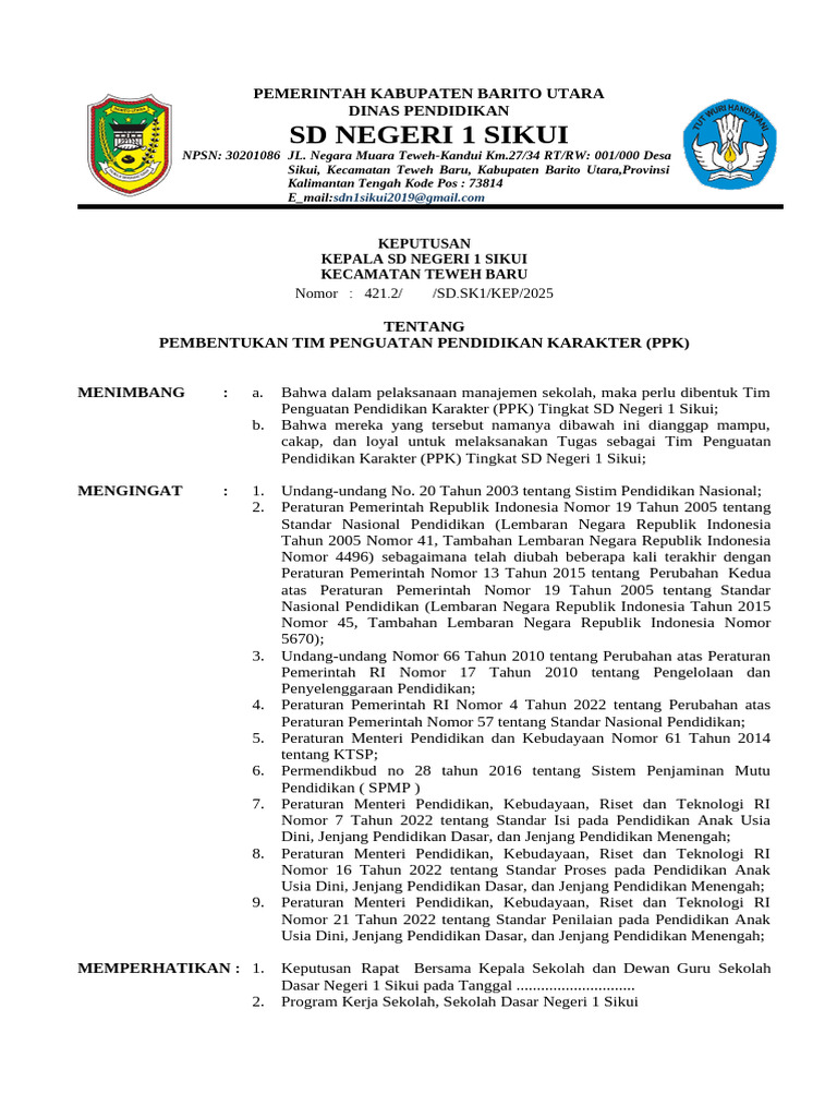 SK PPK SDN 1 Sikui | PDF