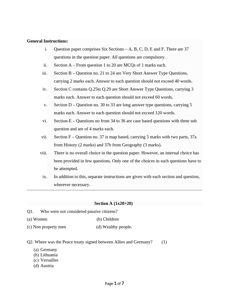 SST - Final - Exam - Class - IX SST MODEL PAPER 2022-23 | PDF | Hunting ...