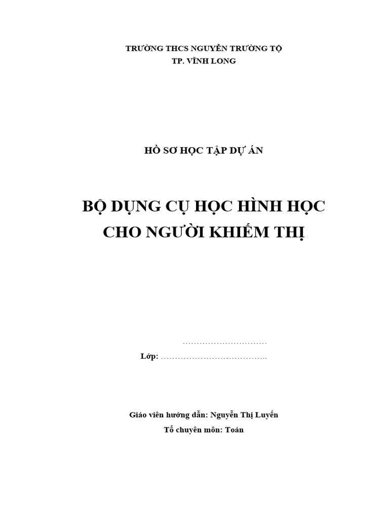 STEM 2019.THCS Nguyen Truong to-VinhLong - hosoHocTap.da Hieu Chinh | PDF