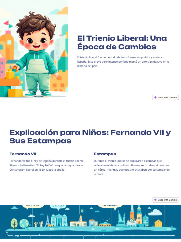 El Trienio Liberal Una Epoca de Cambios | PDF | Liberalismo | Ciencias ...