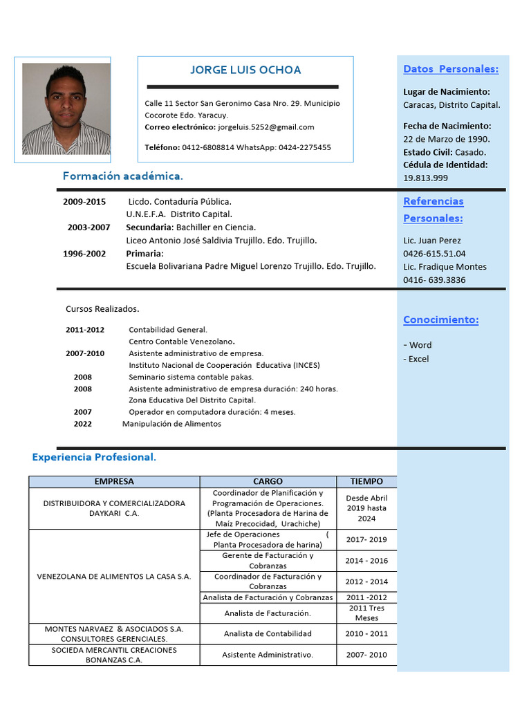 Curriculum - Jorge Actualizado | PDF