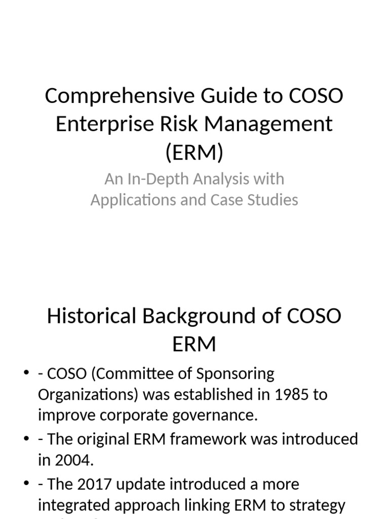 Expanded COSO ERM Presentation | PDF | Risk | Risk Management