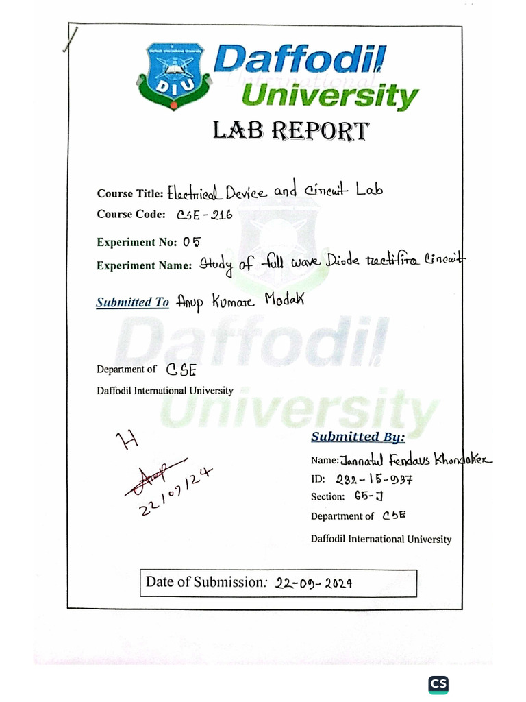 EDC lab report 5 | PDF