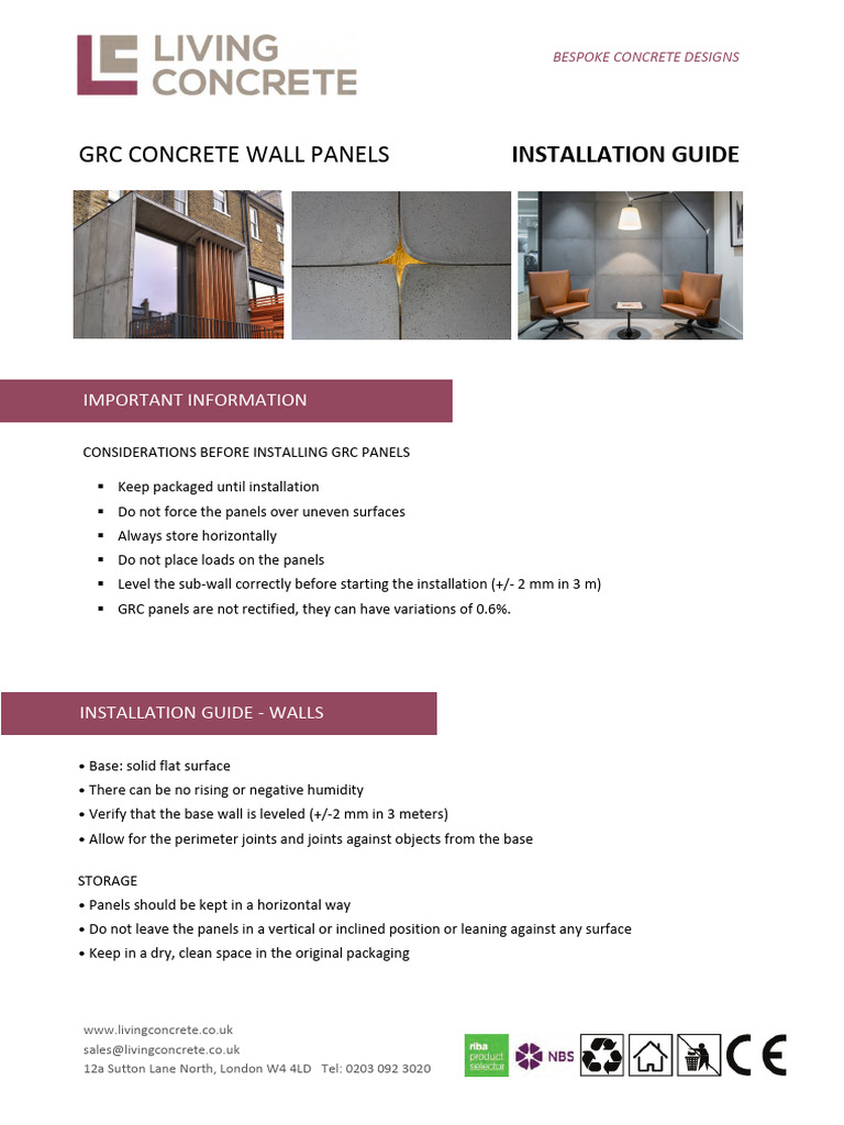 GRC Wall Panels Installation Guide | PDF | Scaffolding | Wall