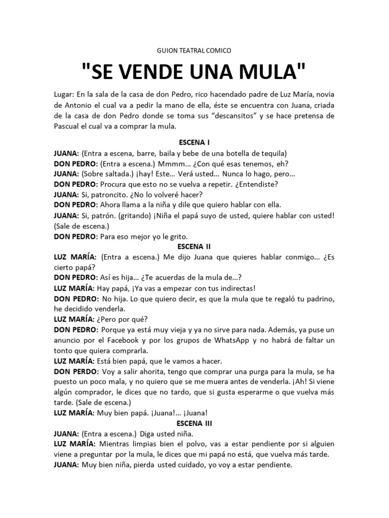SE VENDE UNA MULA | PDF