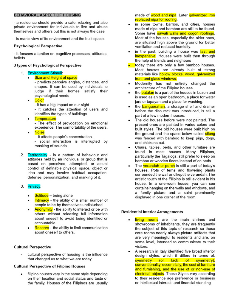 Arc 150 Reviewer RSW 01 03 Goodluck | PDF | Housing | Affordable Housing