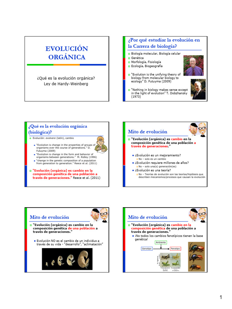 Evolución Orgánica y Ley de Hardy-Weinberg | PDF | Gene | Cigosidad