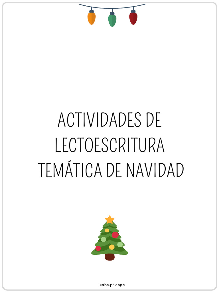 Mini Cuadernillo de Lectoescritura Temática Navidad | PDF | Navidad ...