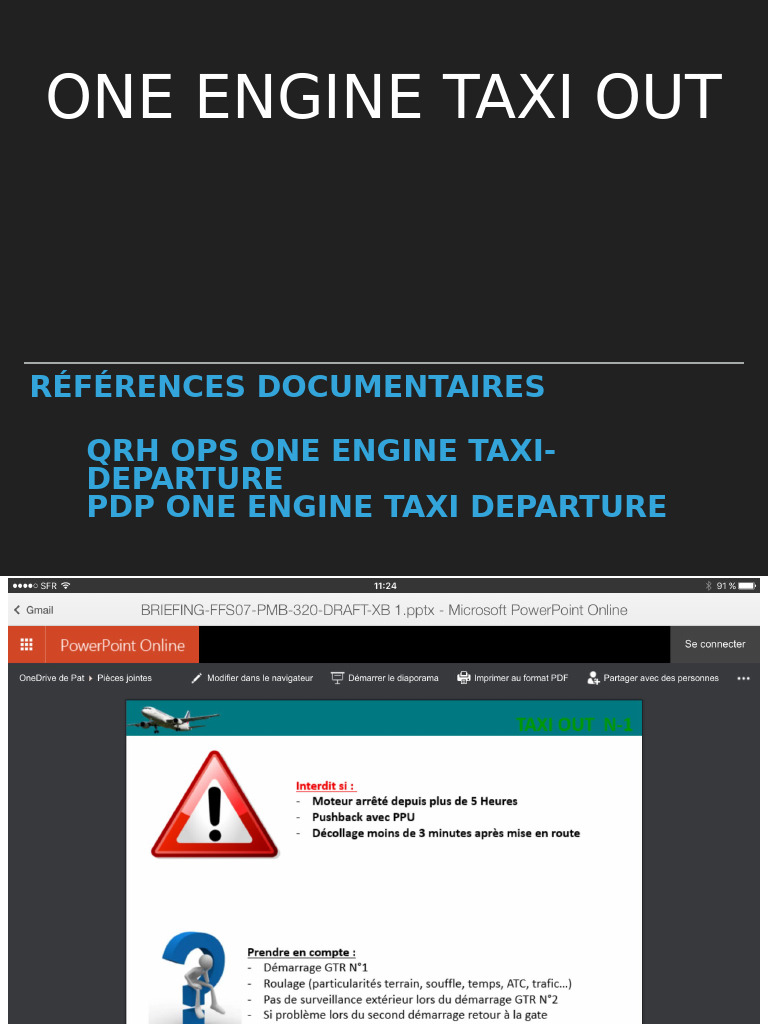 One Engine Taxi Out | PDF
