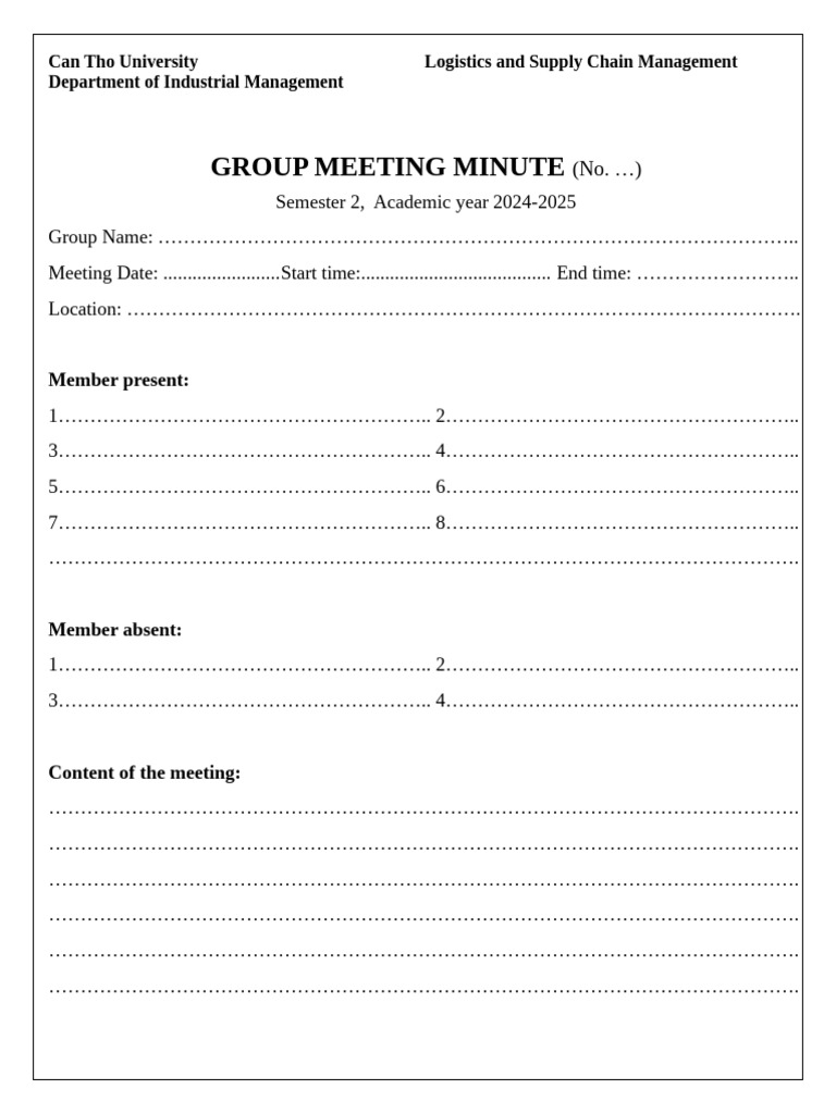Group - Meeting Minute - Form-2425 | PDF