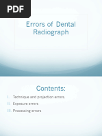 Common Errors in Dental Radiography | PDF
