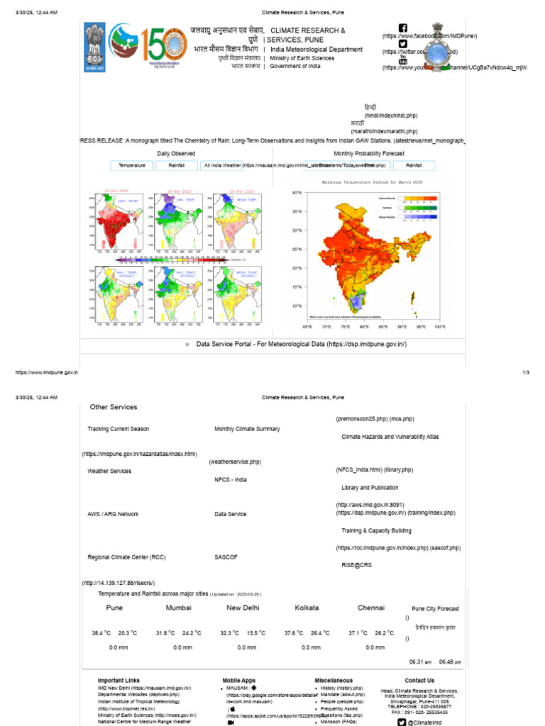 Climate Research Services in Pune | PDF | Applied And Interdisciplinary ...