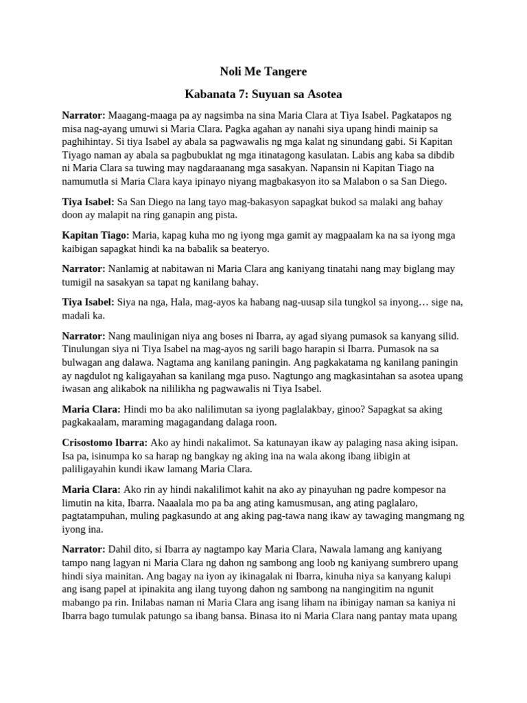 Iskrip-Basa-Kabanata 7 Suyuan Sa Asotea | PDF