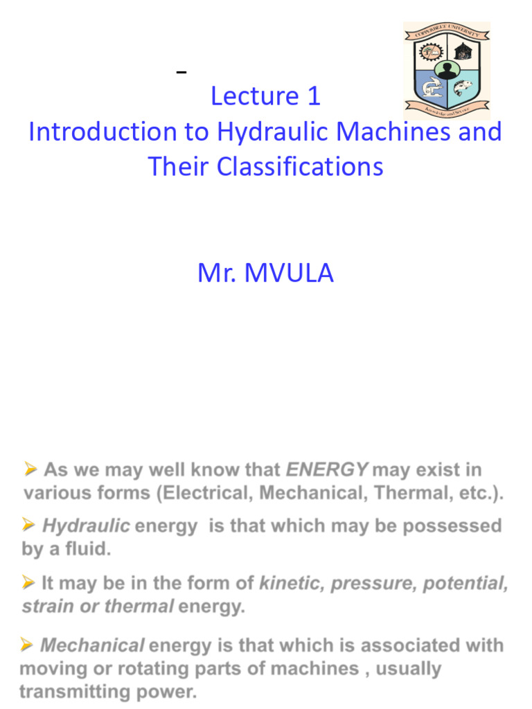 Hydraulic Machines Overview and Types | PDF | Turbomachinery | Turbine