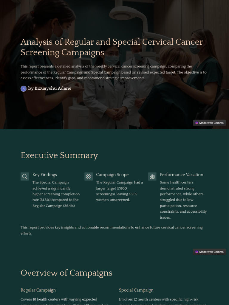 Analysis of Regular and Special Cervical Cancer Screening Campaigns ...