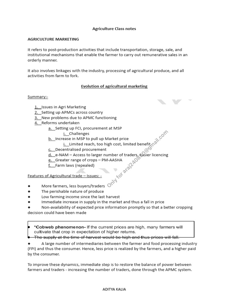 121951_classroom_1_Agriculture_Class_notes | PDF | Agriculture | Economies