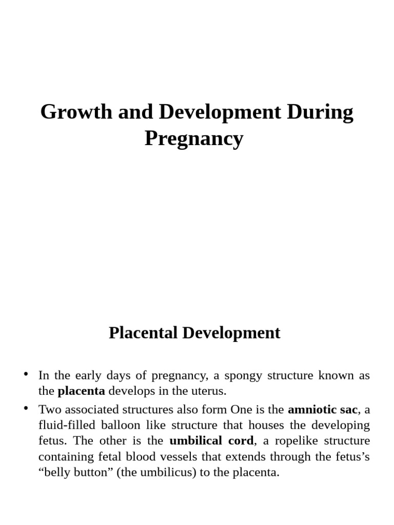 Growth and Development During Pregnancy | PDF | Fetus | Pregnancy