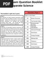 AQA GCSE Chemistry Paper 2 Topics Guide | PDF | Chemical Reactions ...
