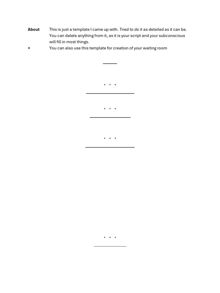 Detailed Reality Shifting Script Template | PDF