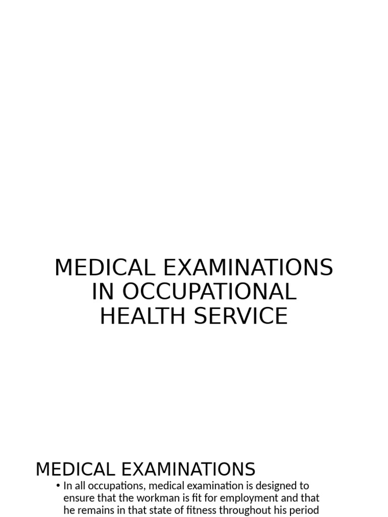 Ohs - Medical Examinations (Autosaved) | PDF | Physical Examination ...