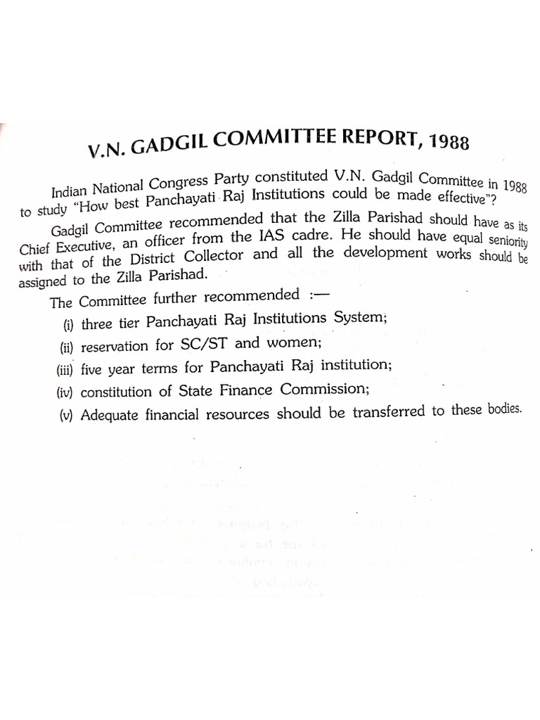 Gadgil Committee | PDF