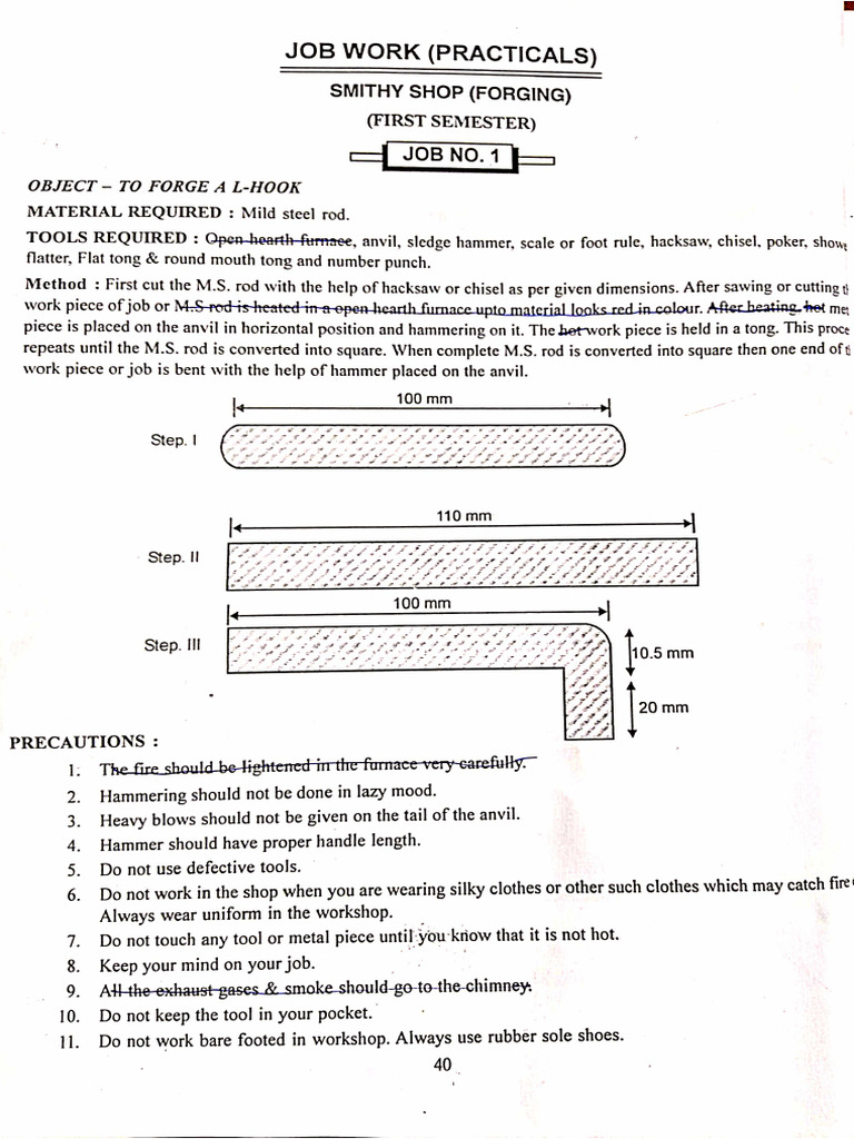 Smithy Shop Job | PDF
