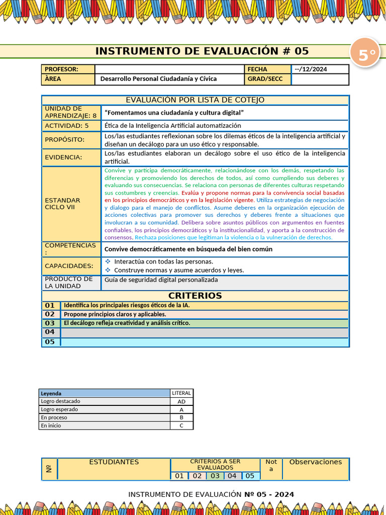 5º DPCC - LC Act.5 Uni 8 Sem 05 - 2024 | PDF | Inteligencia artificial | Inteligencia (IA) y ...