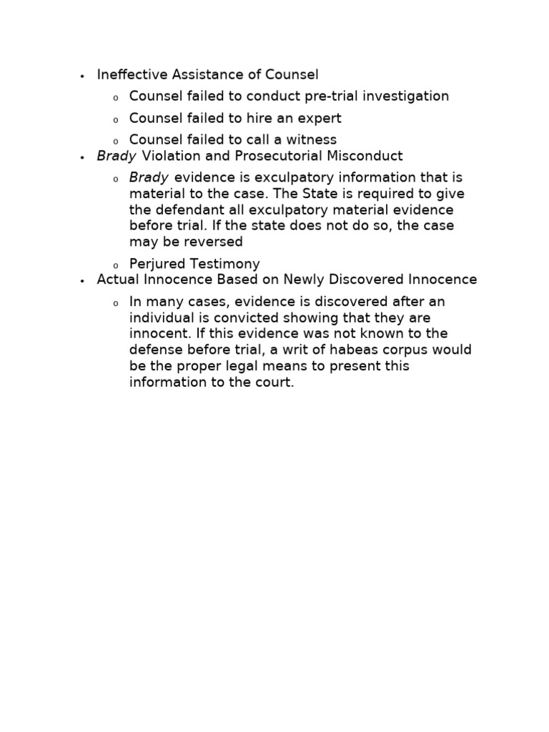 Ineffective Assistance of Counsel | PDF