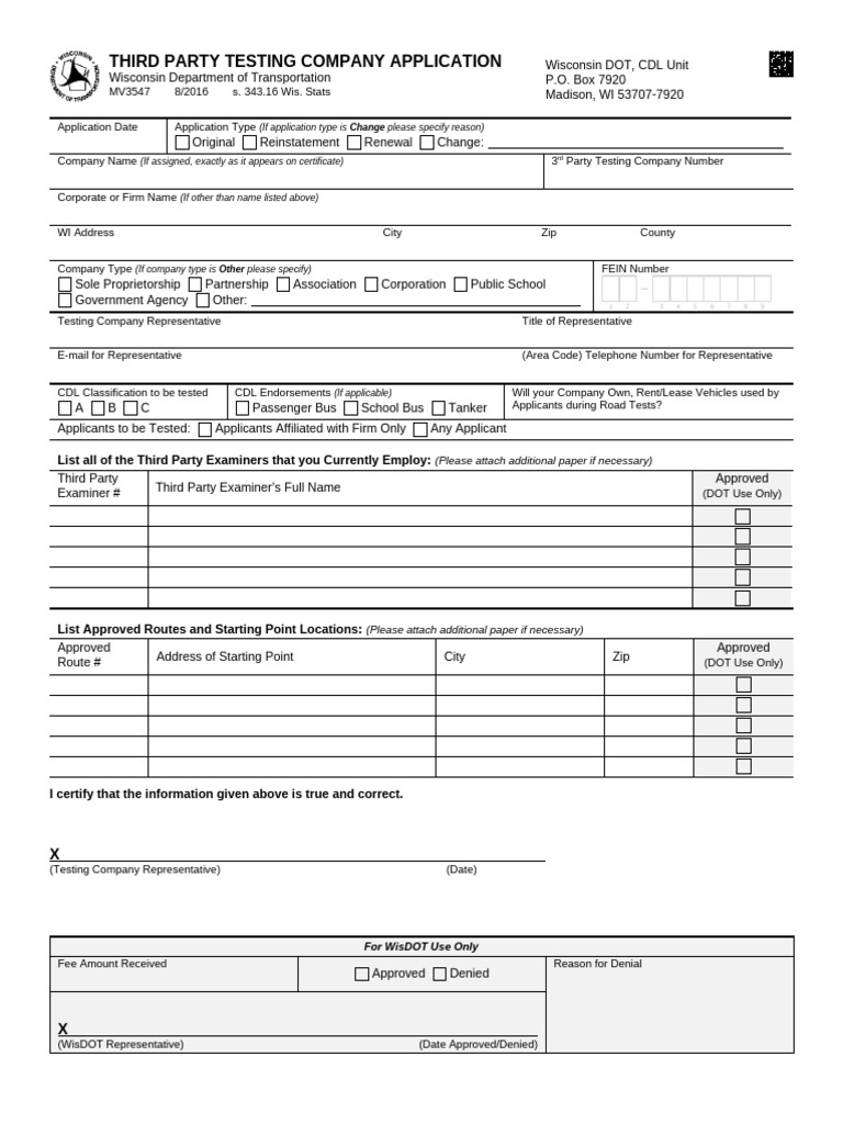 Third Party Testing Company Application | PDF | Vehicles | Transport