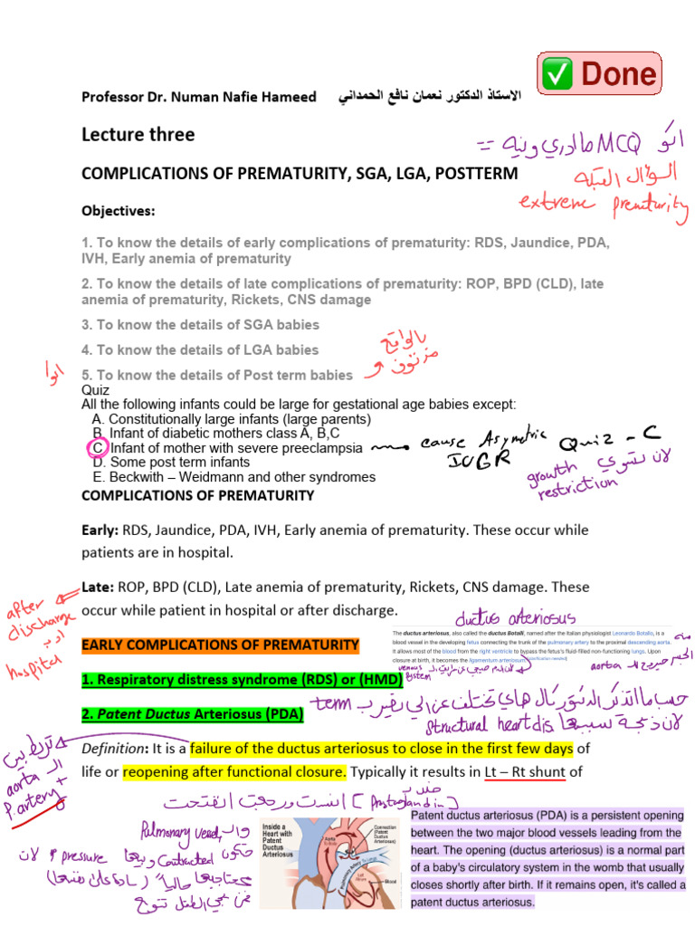 4-Complications of Prematurity | PDF | Hypoglycemia | Preterm Birth