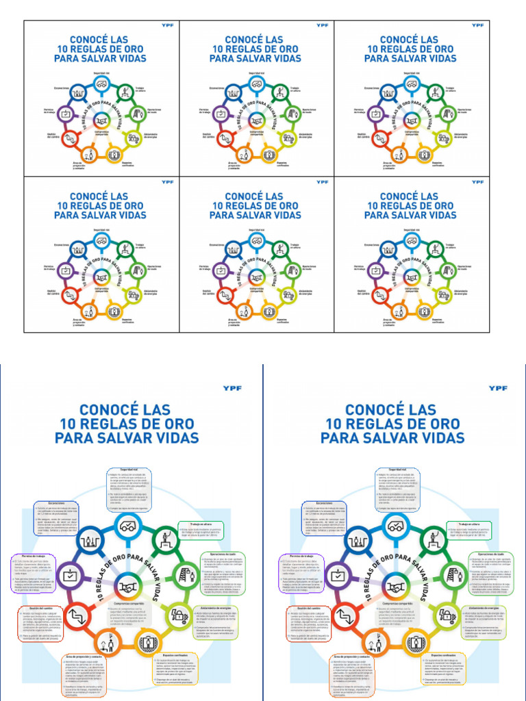 10 REGLAS DE ORO Tarjetas | PDF
