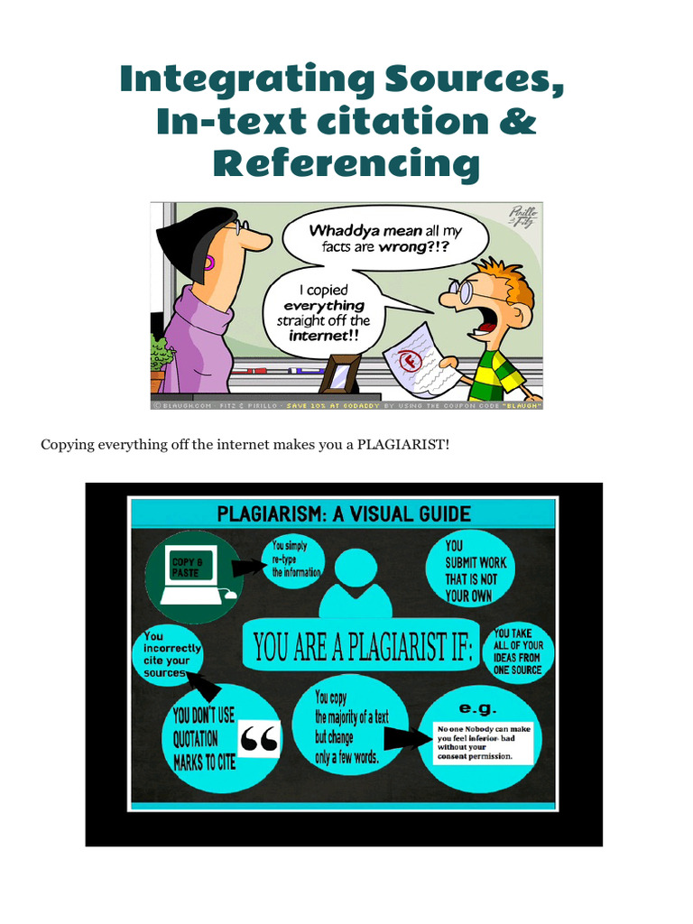 Integrating Sources, In-Text Citation & Referencing: Copying Everything ...