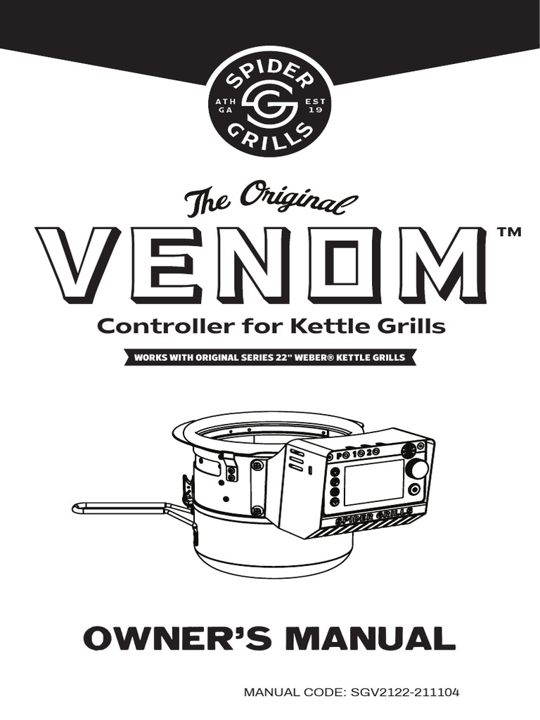 Venom Owners Manual 211104 | PDF | Barbecue Grill | Fires