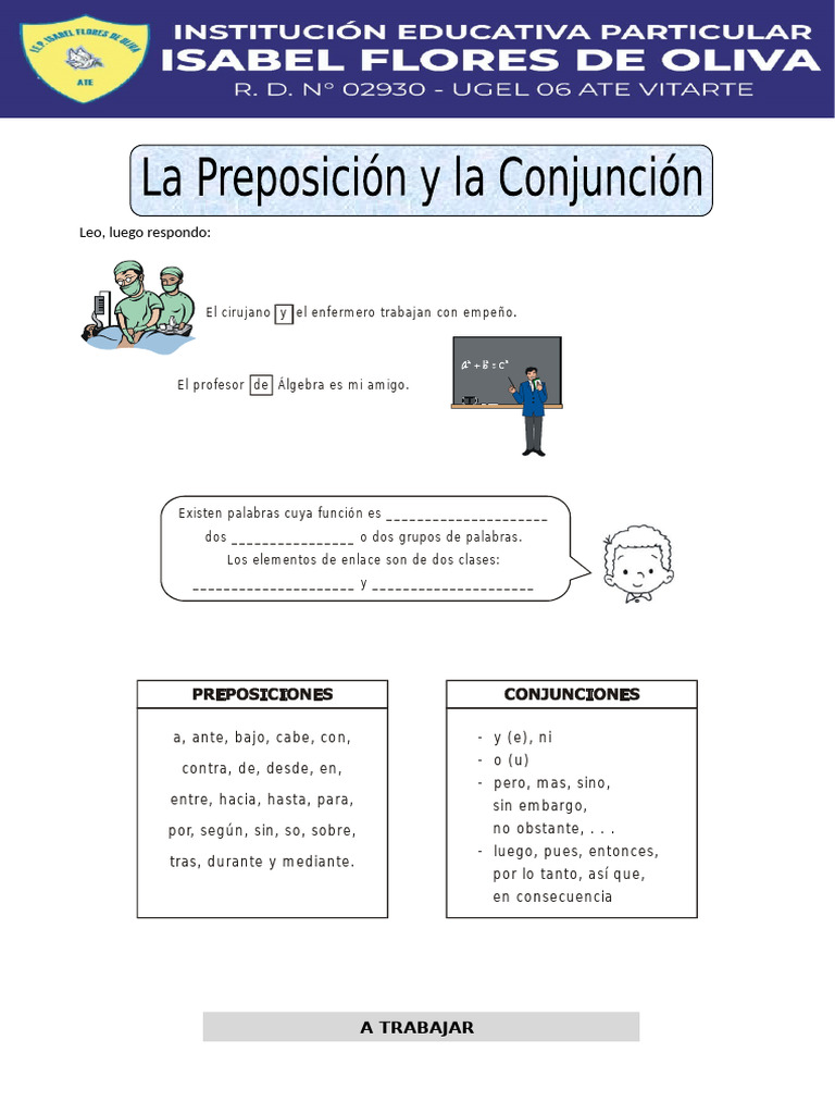5° La Coma Delante de Las Conjunciones - Las Preposiciones y Conjunciones - Iii Bimestreeeee ...